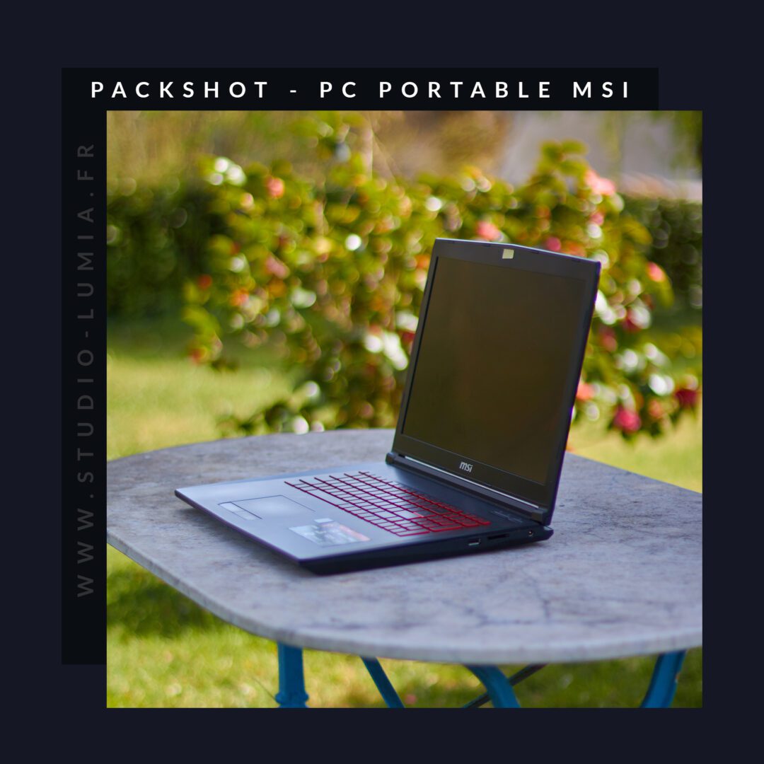 Packshot PC Portable MSI Studio Lumia Packshot PC Portable MSI Studio Lumia